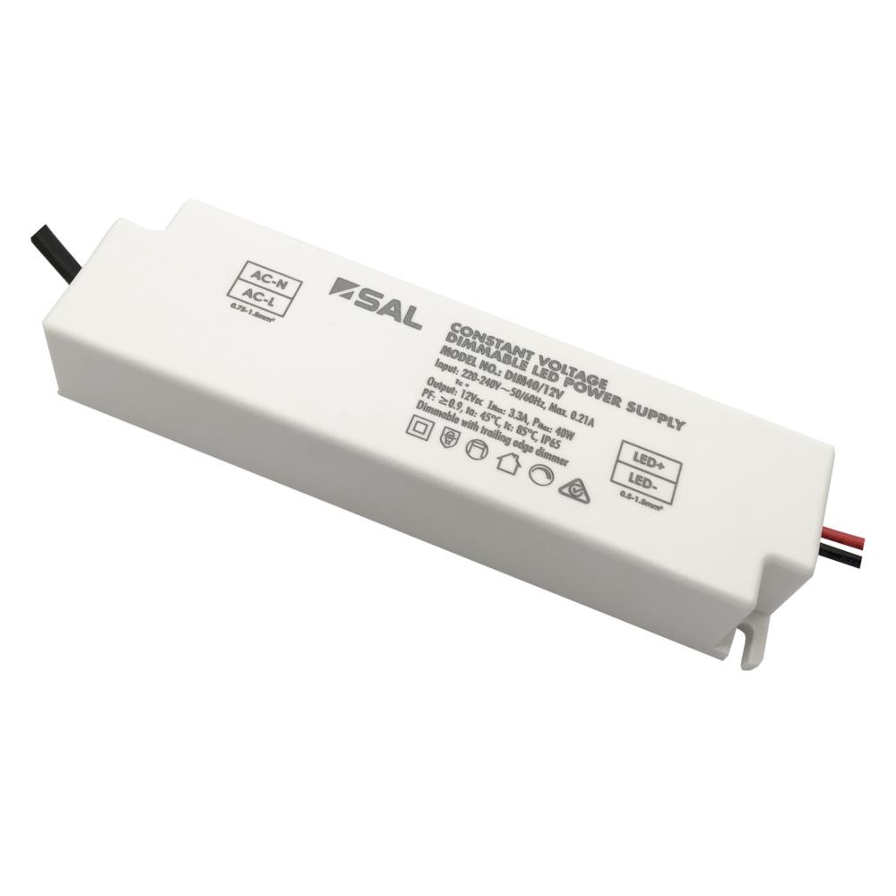SAL 12V 40W Constant Voltage LED Driver Dimmable IP65