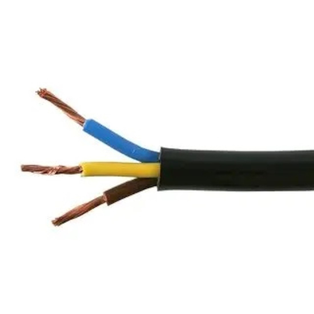 1mm 3-Core Circular Flex Black