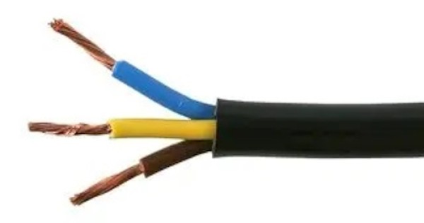 1mm 3-Core Circular Flex Black