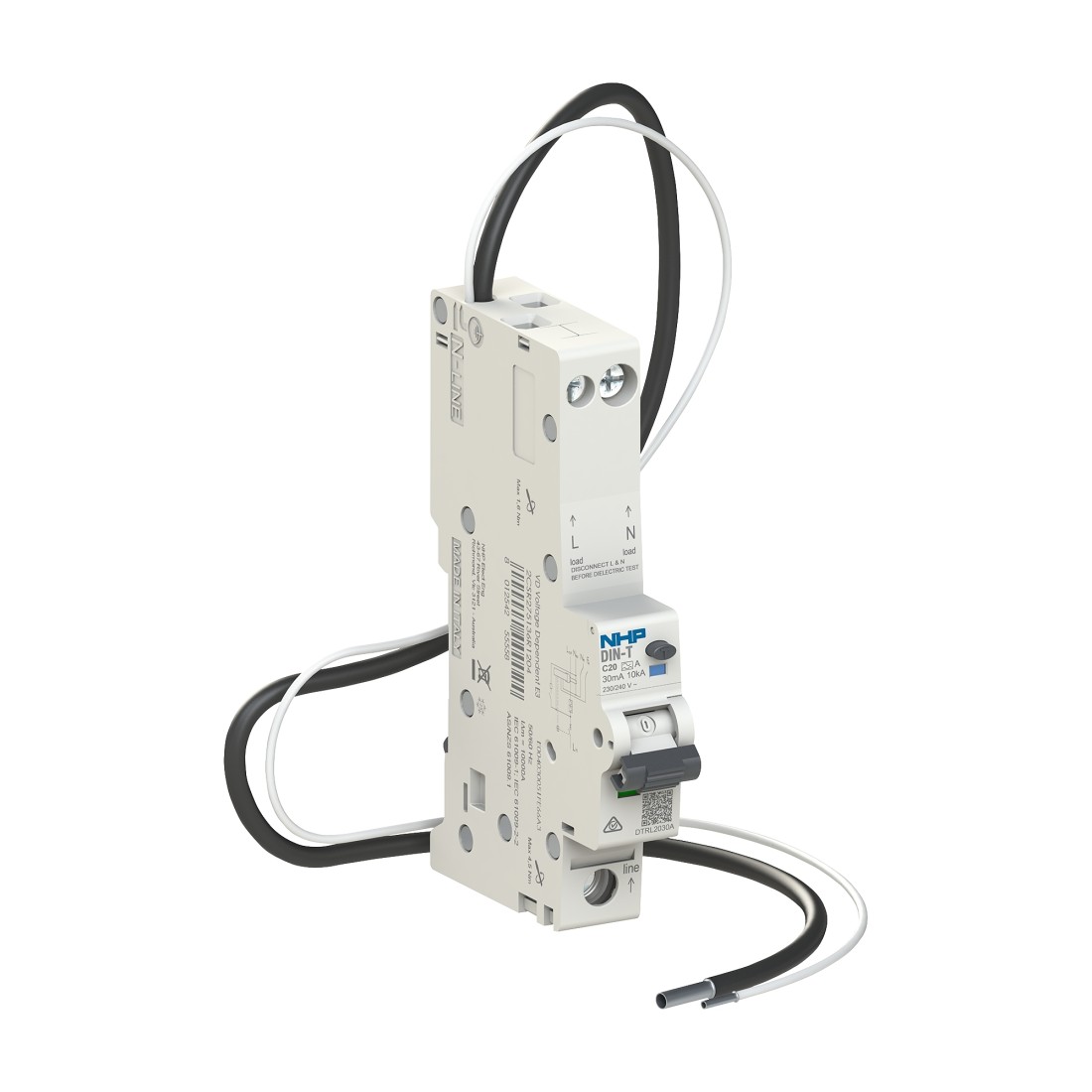 20A Longbody RCBO, 10kA, 1P+ N