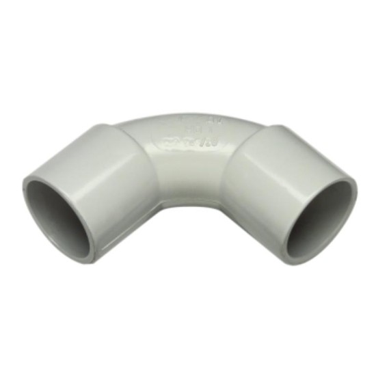 20mm ELBOW PVC SOLID Grey