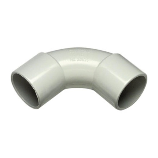 25mm PVC SOLID ELBOW Grey
