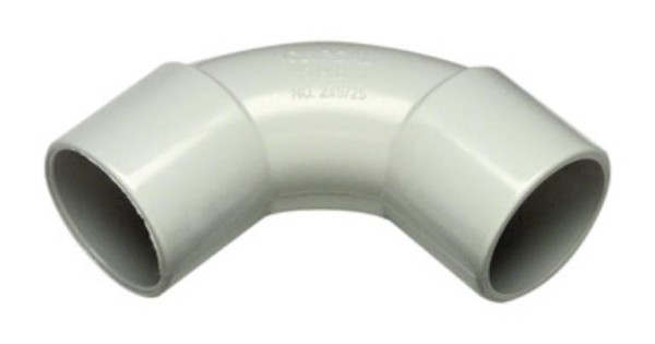 25mm PVC SOLID ELBOW Grey