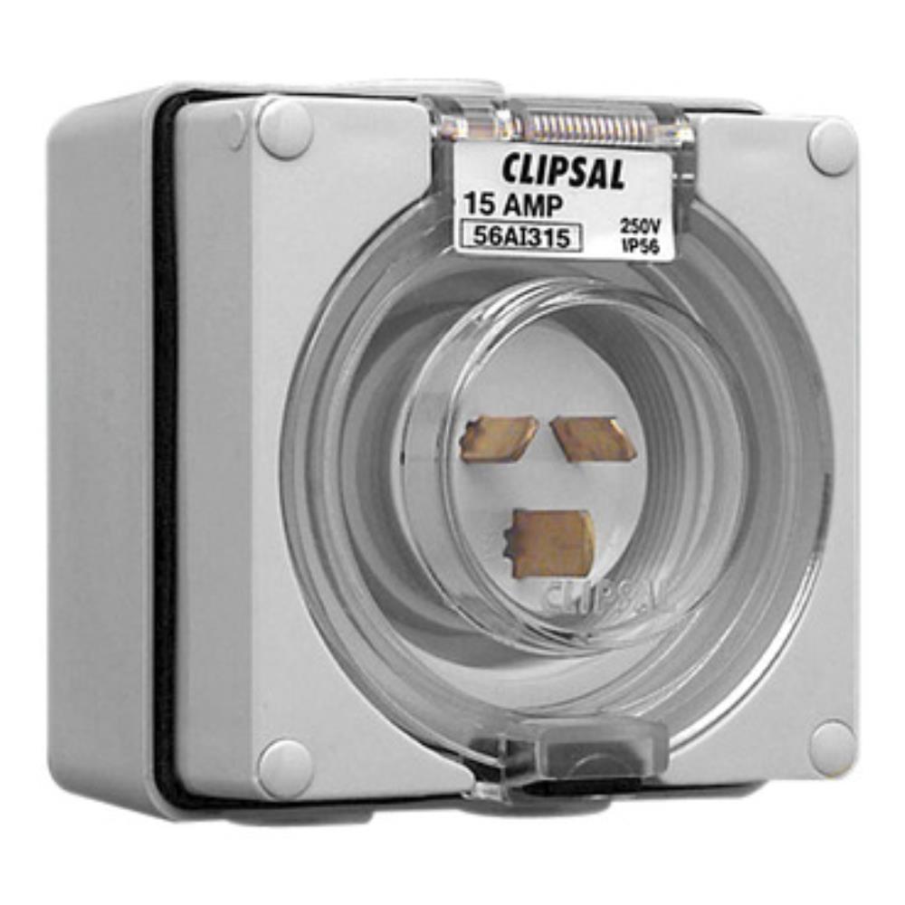 56AI315-GY SOCKET APPL INLET IP56 3PIN 15 ( 1)