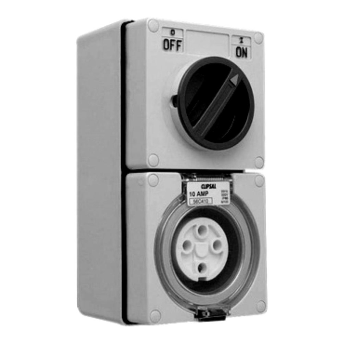 56C410-GY SOCKET SWT SURF IP66 4PIN 10A ( 1)