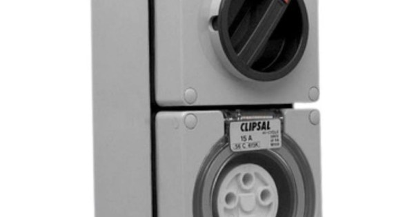 Clipsal 56 Series 500V 16A IP66 Socket Outlet – Key-Operated 3-Pole