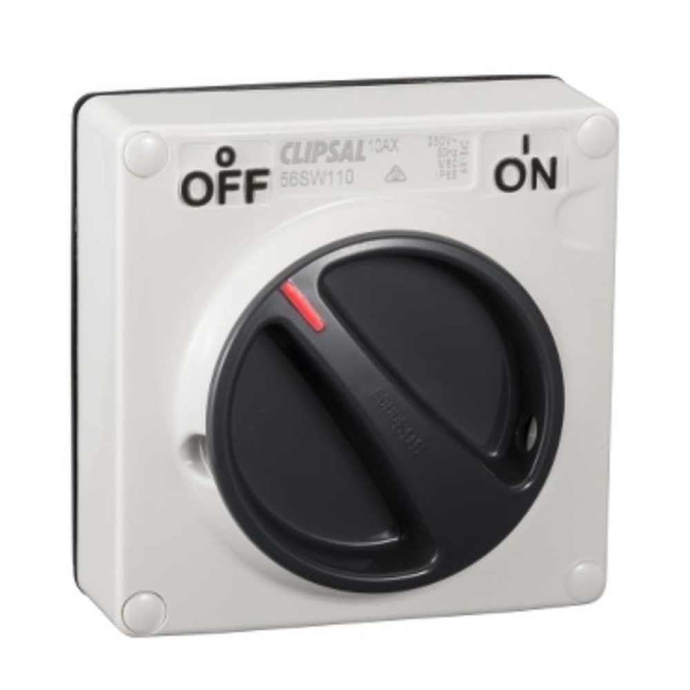 56SW110LE-RW SWITCH SURF PVC IP66 1G 10A L/ ( 1)