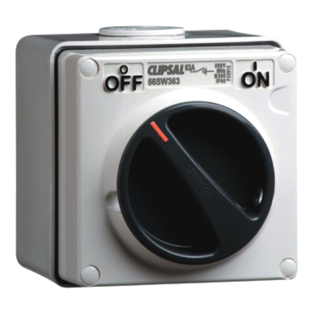 56SW363-GY SWITCH SURF IP66 1G 3P 63A ( 1)