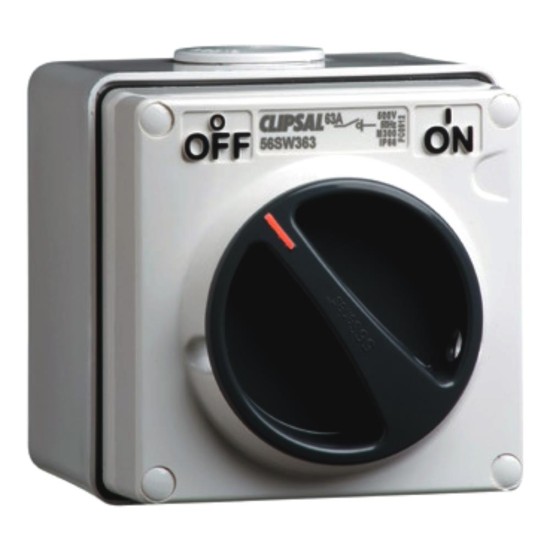 56SW363-GY SWITCH SURF IP66 1G 3P 63A ( 1)
