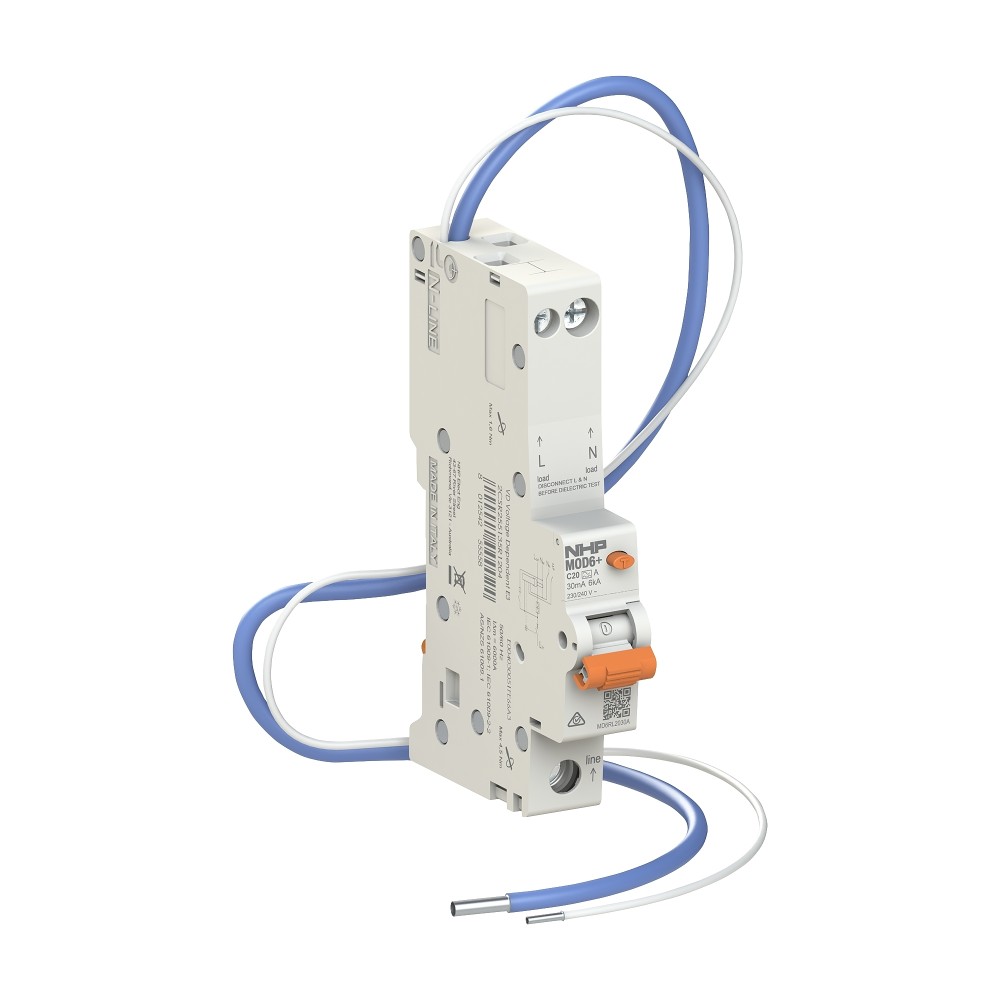 6A MOD6+ RCBO 6Ka 30mA 1P+N A