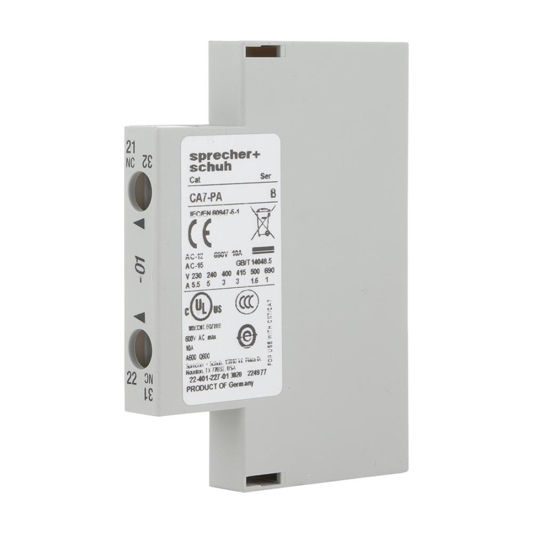 CA7PA01 Auxiliary Contact 1Nc Side Mount