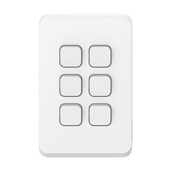 CLIPSAL ICONIC 6-GANG SWITC-VW