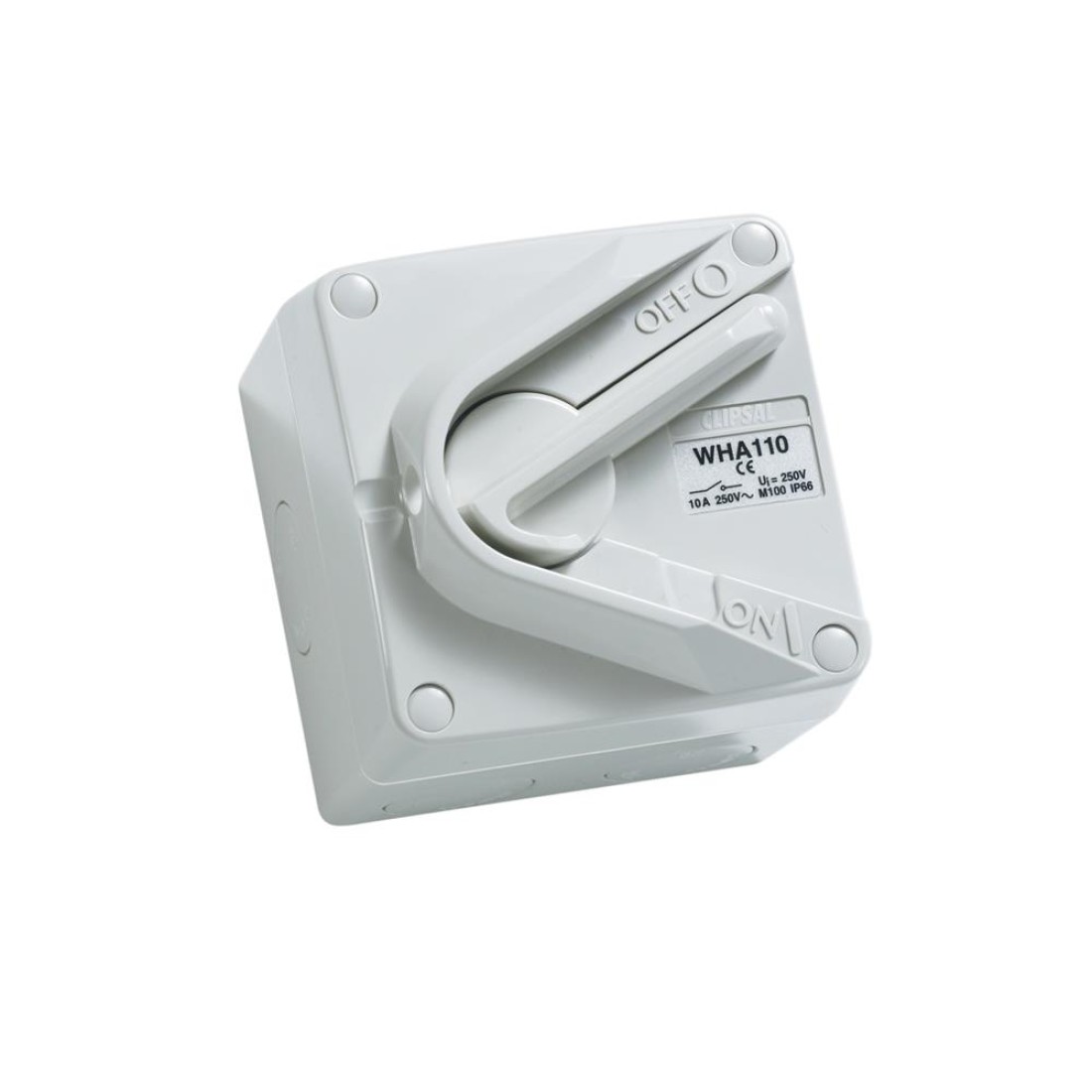 CLIPSAL WHA110-RG 1-POLE WEATHER PROOF SWITCH 250V 10A(1)