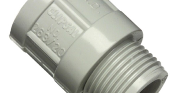 CLIPSAL 20mm ADAPTOR PLAIN/SCR