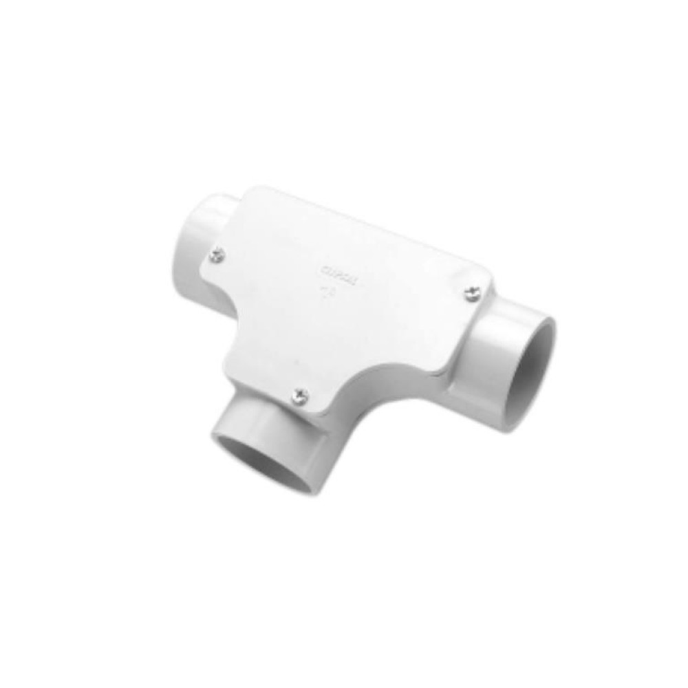 Clipsal 40mm PVC Inspection Tee Grey Conduit Fitting 246/40-GY Australia