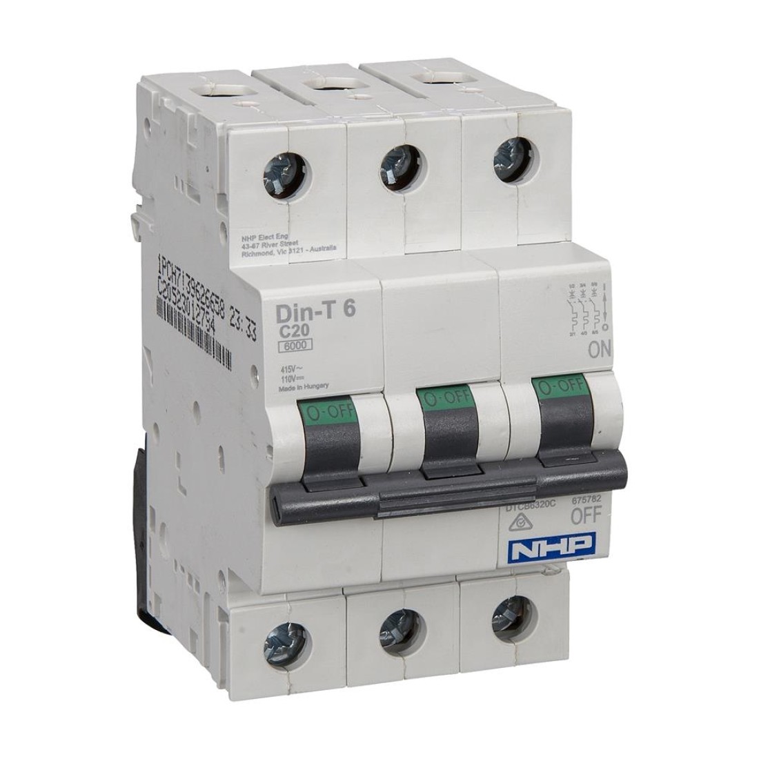 DTCB6310C Mcb Din-T6 6Ka 3P 10A C Curve
