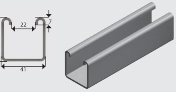 FA004356 Strut 41x41 H/duty G/Bond 6 mtr
