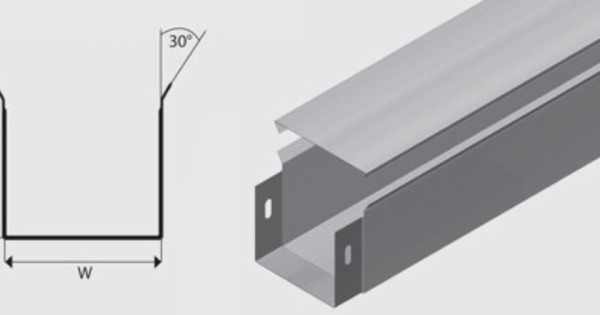 FK005100 Duct & clip on lid 50x50 Galvanised