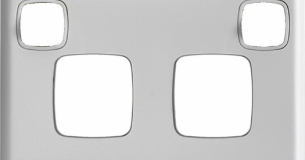 HPM XL Double GPO Cover White