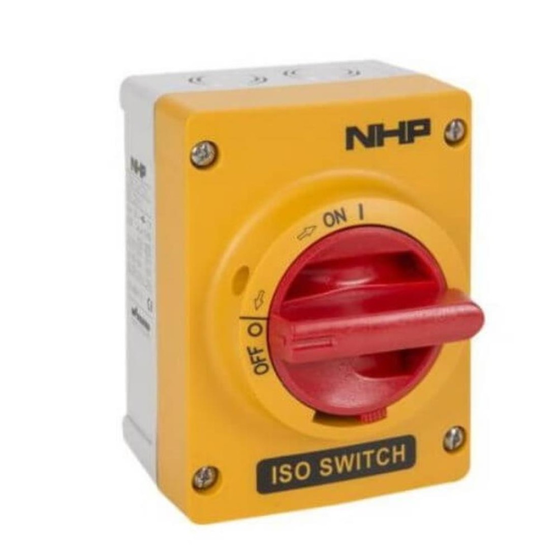 ISO340PY Iso Enclosed Switch 3P 40A Grey Poly Yel/Red Handle (1 )