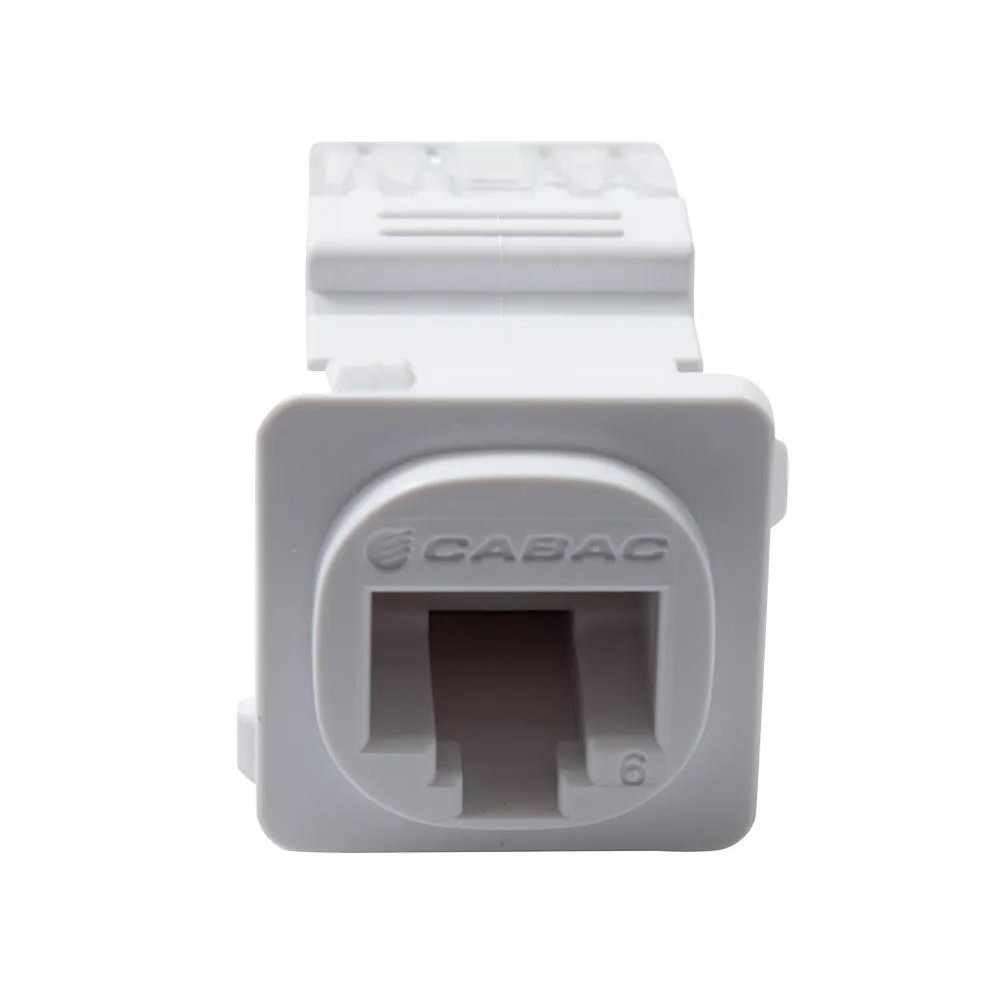 Jack Cat6 RJ45 K/110 Clipsal Style White PK10