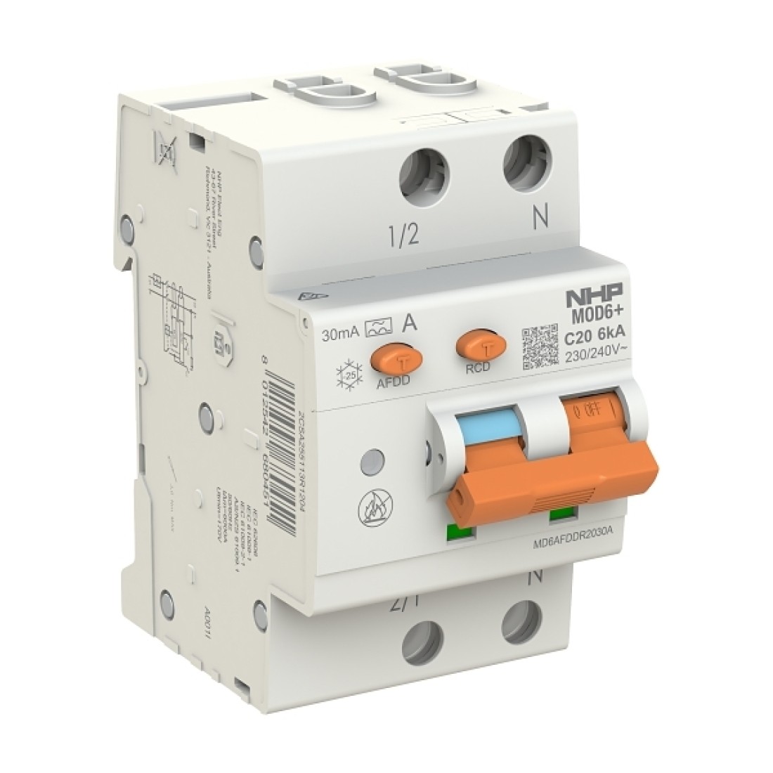 MOD6+ AFDD RCBO 6kA 1P+N 16A C CURVE 30mA TYPE A