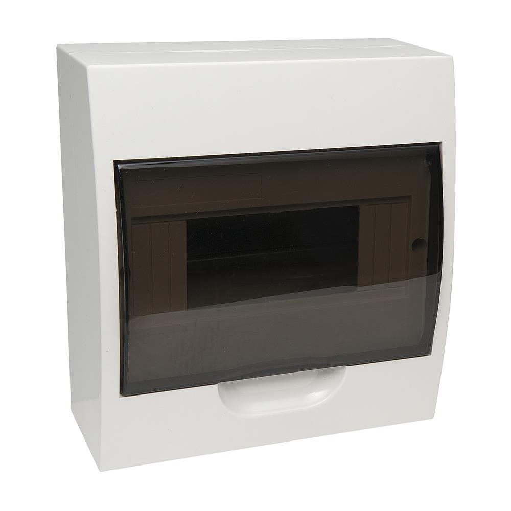 NHP-CSB08ST Loadcentre 8 Way Din Surface Transparent Door (1 )