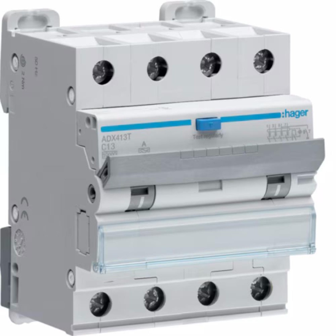 RCBO 20a 3p+n 100ma 71mm Wide