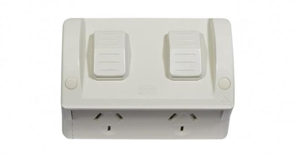 Trader Double Outdoor Power Point IP54 10A