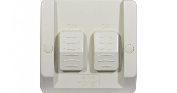 Trader Double Outdoor Switch IP66 20A/16AX