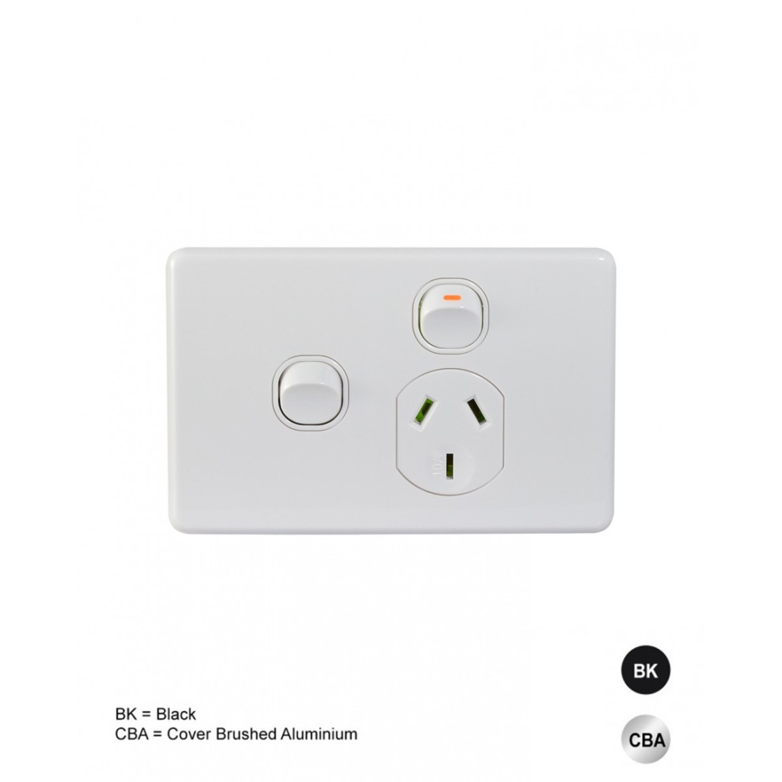 Trader Power Point Switched 1 Gang + Extra Switch