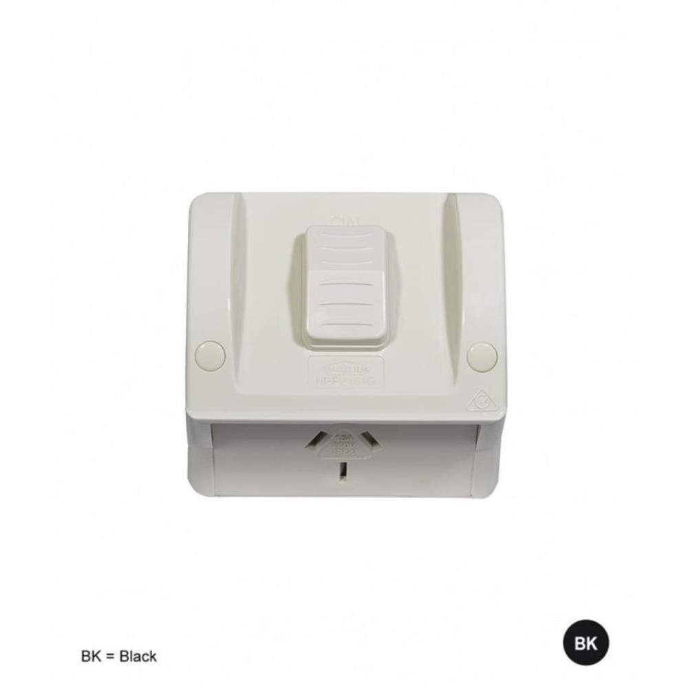 Trader Single Outdoor Power Point IP54 15A