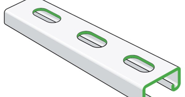 Unistrut 41 x 22 Slotted Strut 6m Galvabond