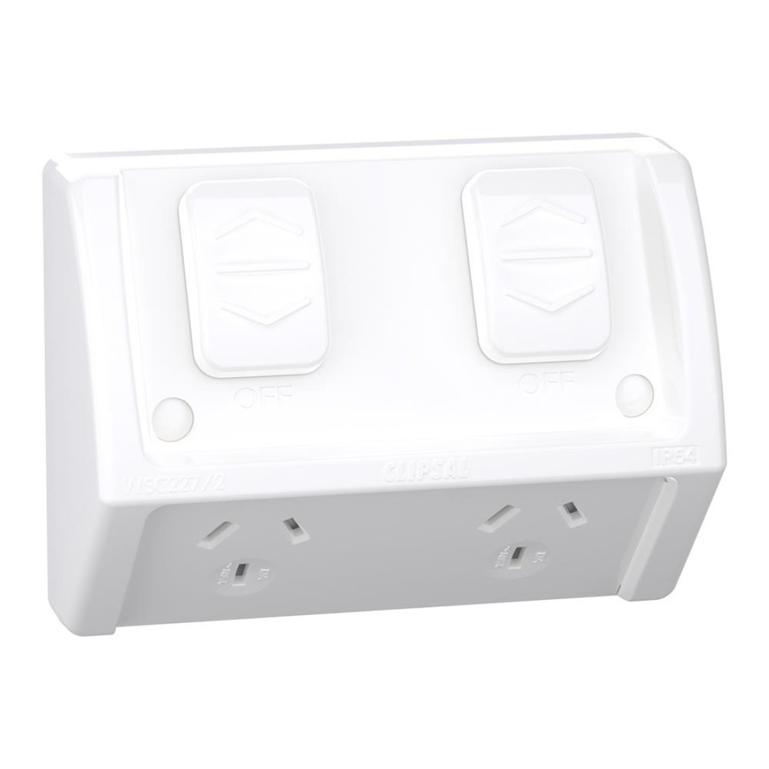 WSCF227/2-RW SOCKET SWT TWIN W/P 10A 250V(1)