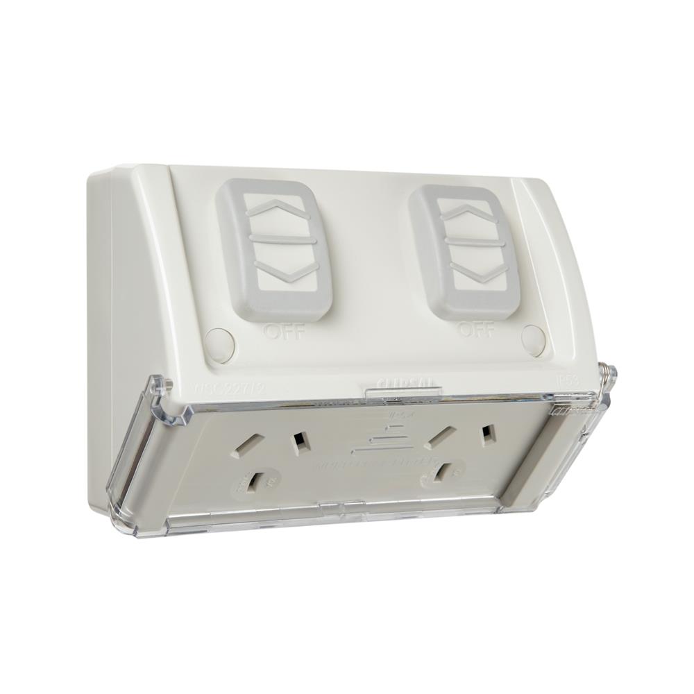 WSCF227F2-RG SOCKET SWT TWIN IP54 10A250V F(1)