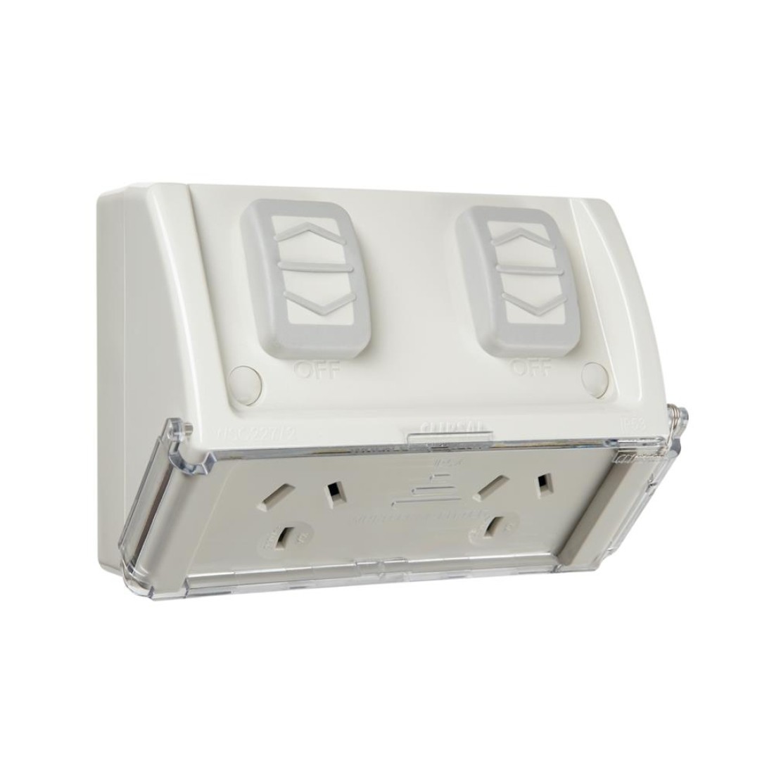 WSCF227F2-RG SOCKET SWT TWIN IP54 10A250V F(1)