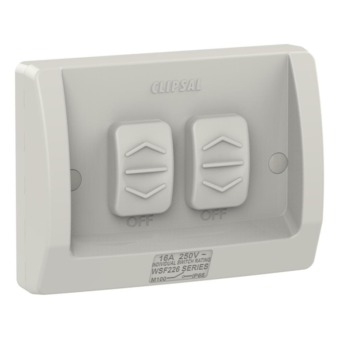 WSF226/2-RG SWITCH 2G W/P 15A 250V(1)